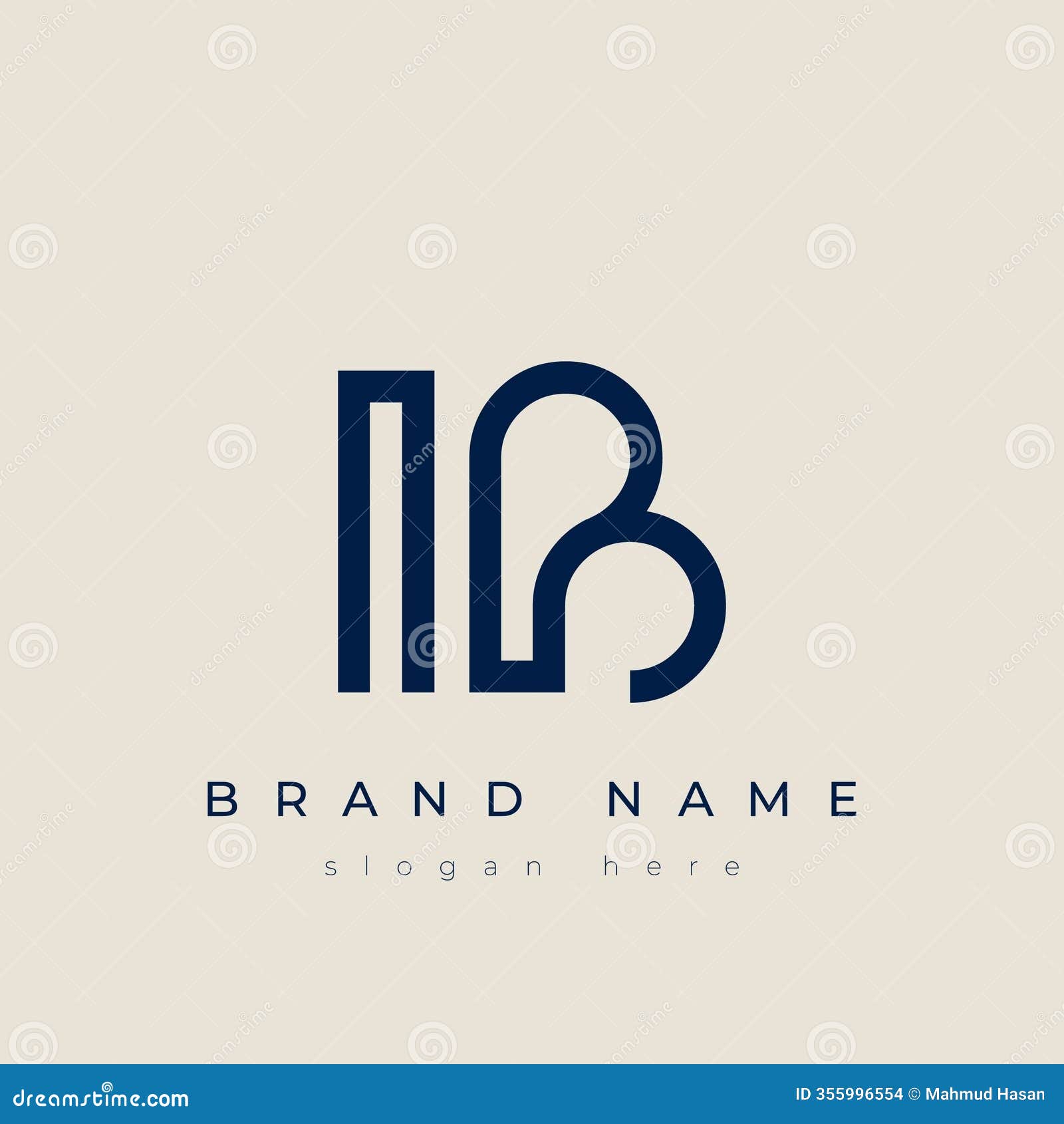 IB Alphabet Letter Icon Logo Stock Vector - Illustration of minimal ...