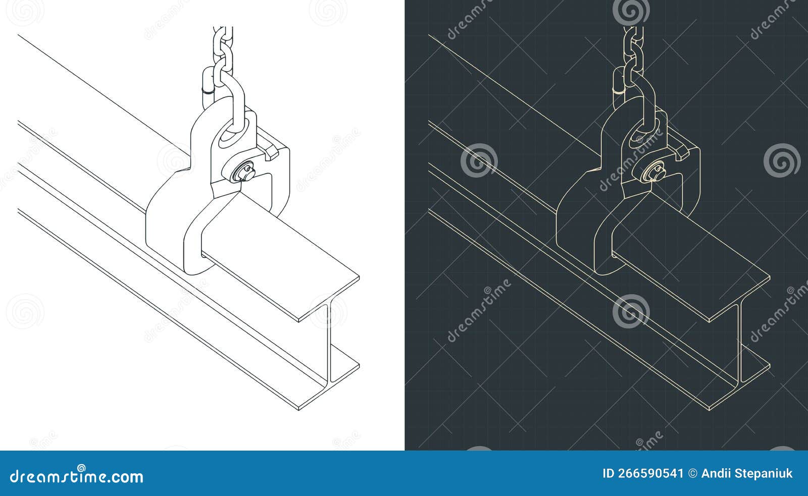 I-beam Gripper Drawings Cartoon Vector | CartoonDealer.com #266590541
