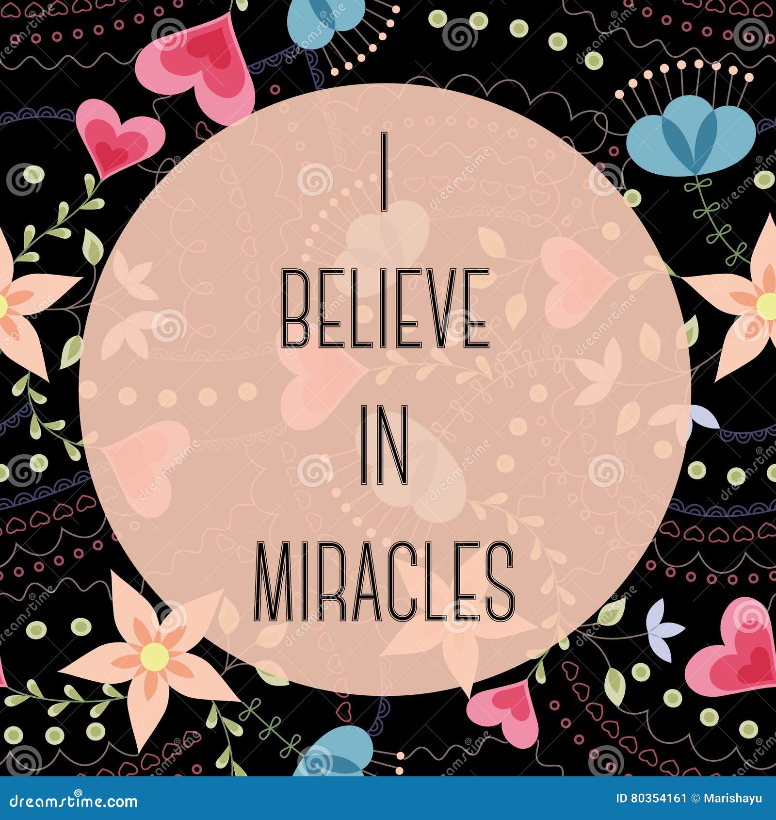 Miracles. Lettering. Motivated Words Royalty-Free Illustration ...