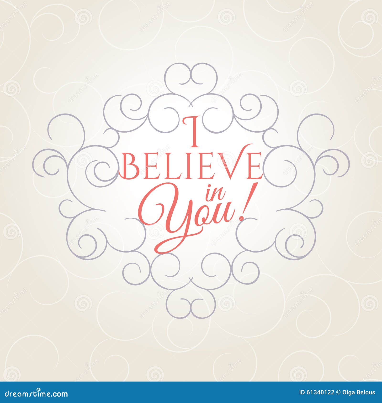 I believe in you lettering stock vector. Illustration of letter - 61340122