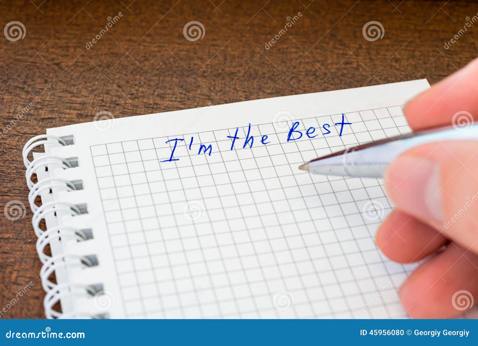 I am the Best, Sign in the Notebook Stock Photo - Image of greeting ...