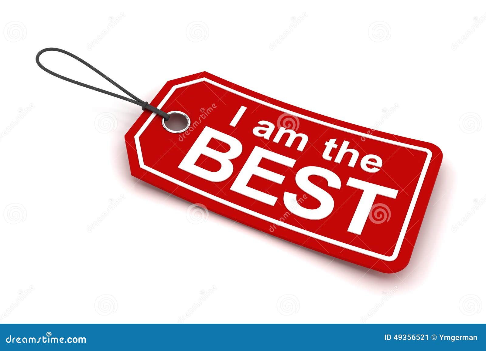 I am the Best Tag, 3d Render Stock Illustration - Illustration of ...