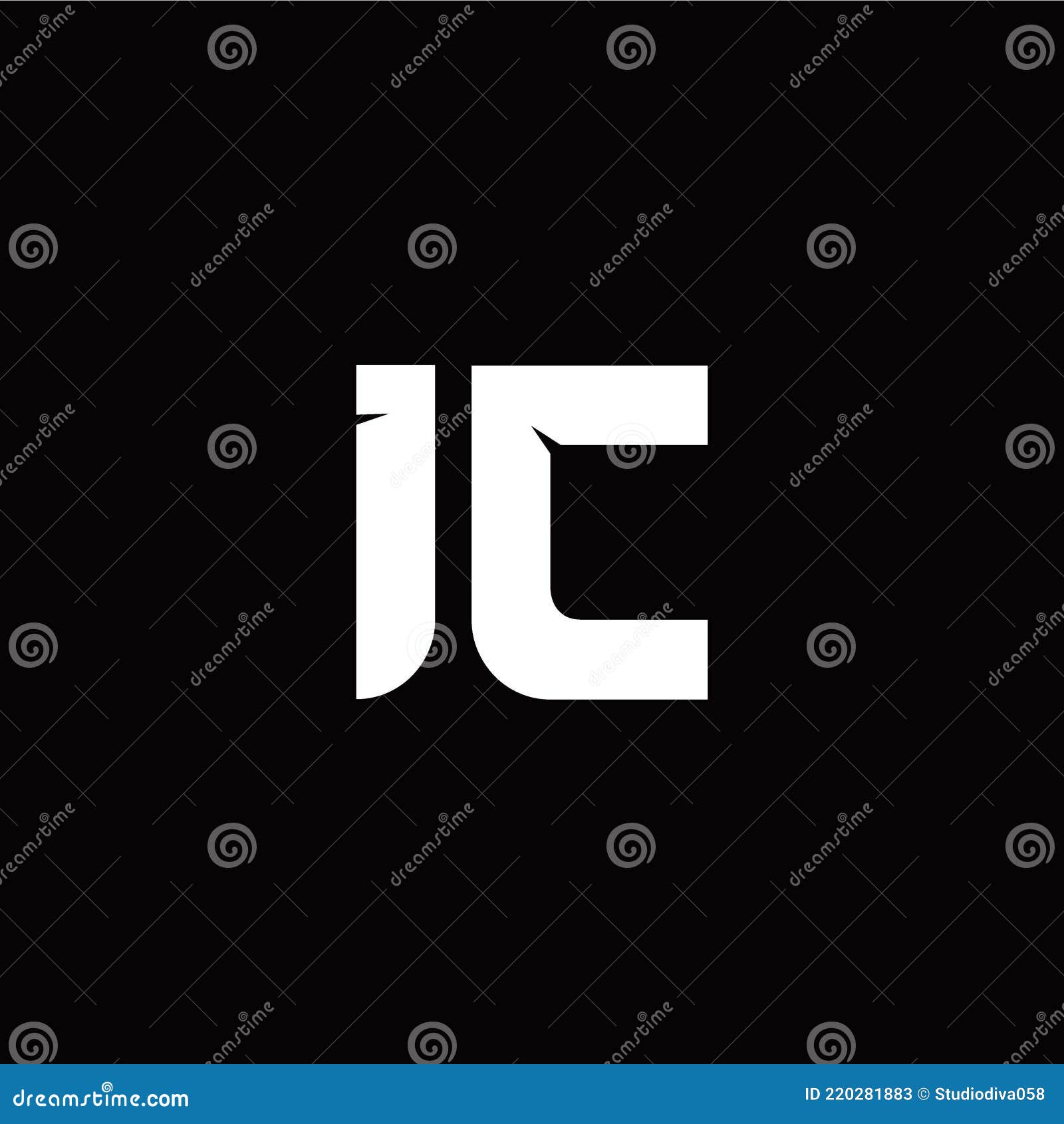 I C Letter Monogram Style Initial Logo Template Stock Vector ...