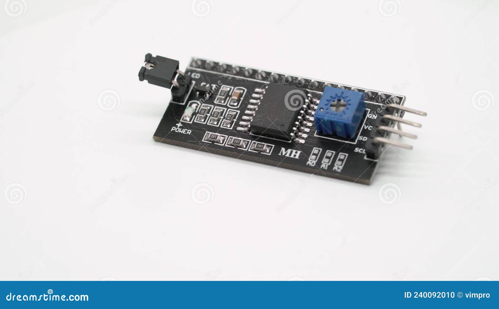 I2c Wire Connection Module 16x2 Character Arduino Display Electronic ...