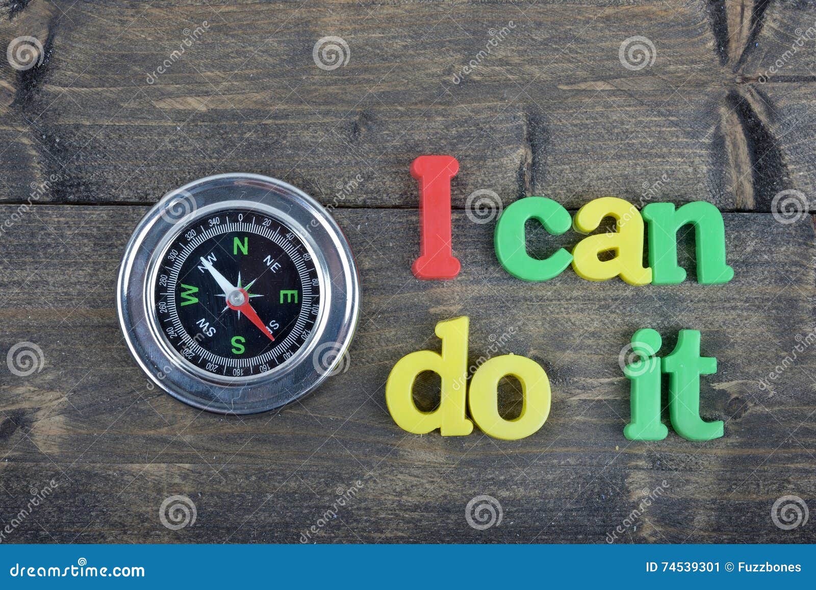 I Can Do it on Wooden Table Stock Image - Image of office, discovery ...