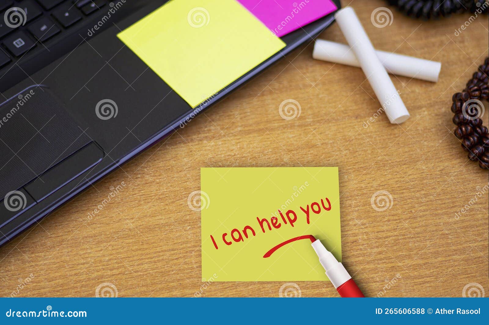 I Can Help You Sticky Note Pasted on the Office Table at the Office ...