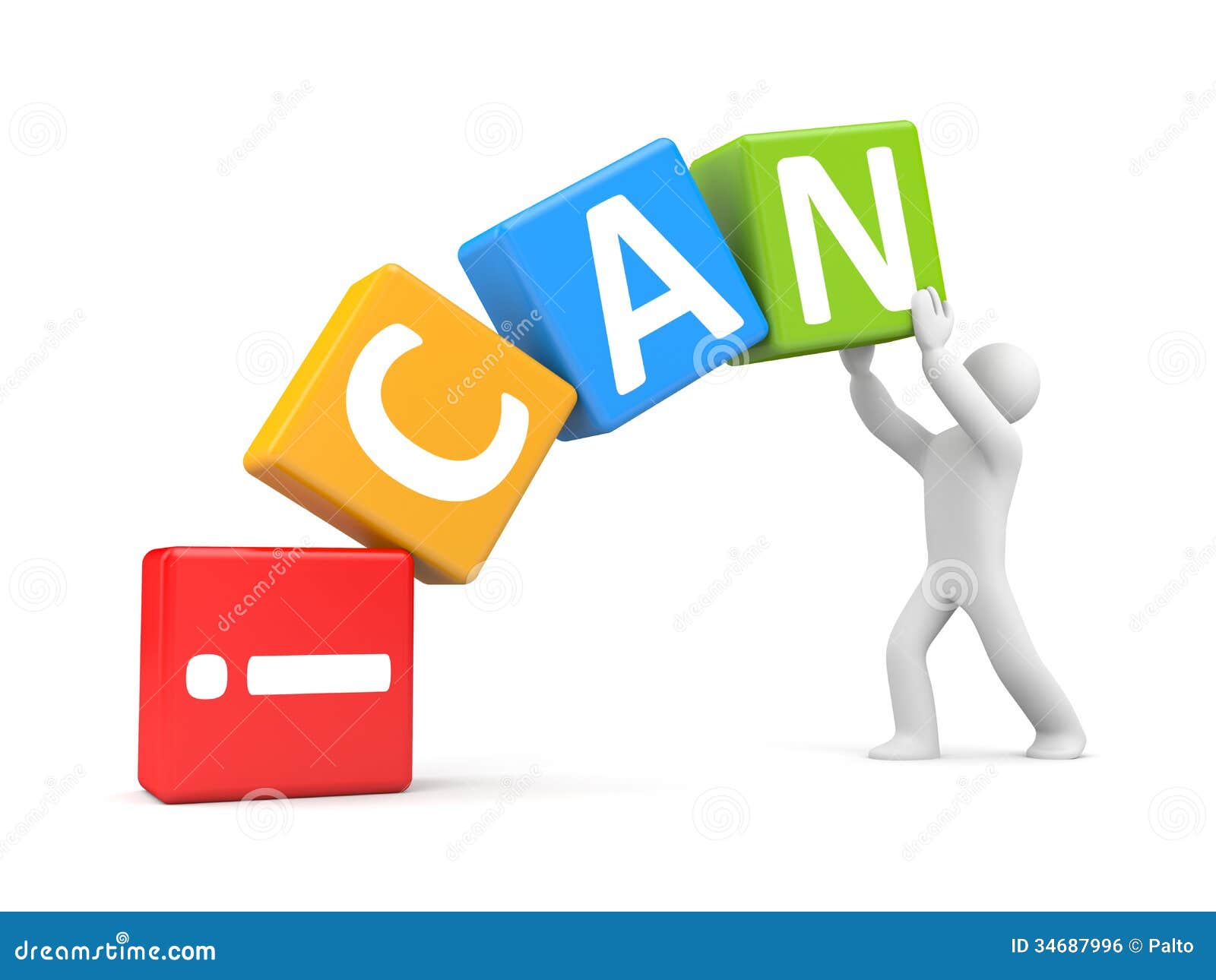 I can stock illustration. Illustration of positive, render - 34687996