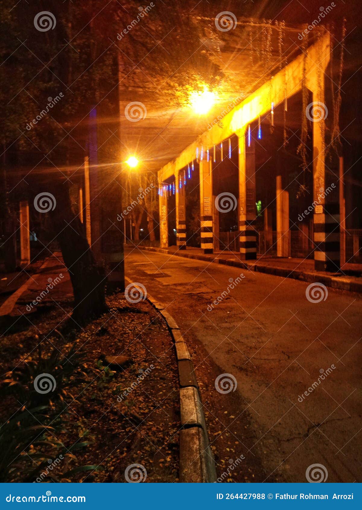 Under the Flyover with Warm Light Stock Photo - Image of morning, lane ...