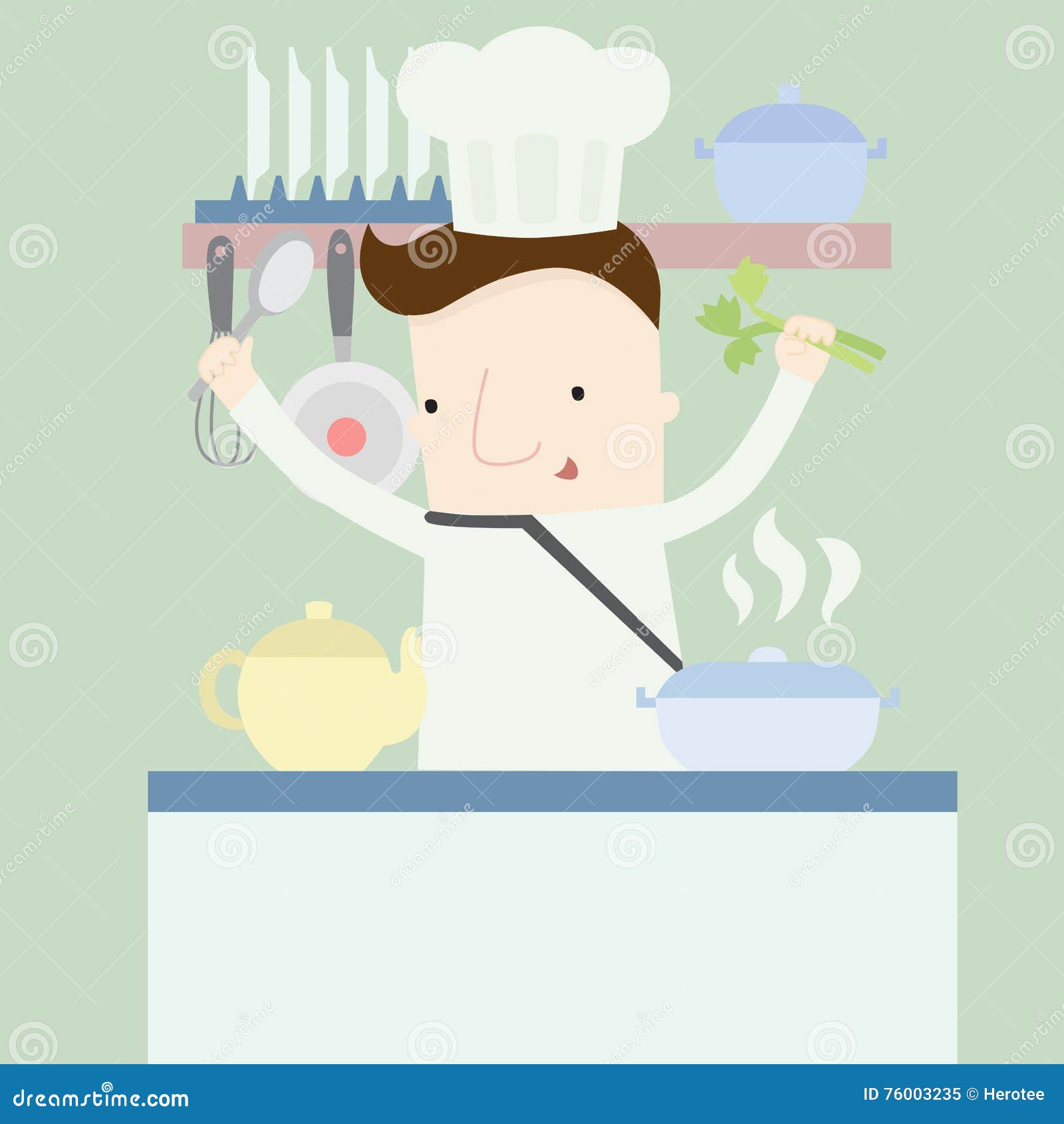 I am a chef stock vector. Illustration of chef, cartoon - 76003235