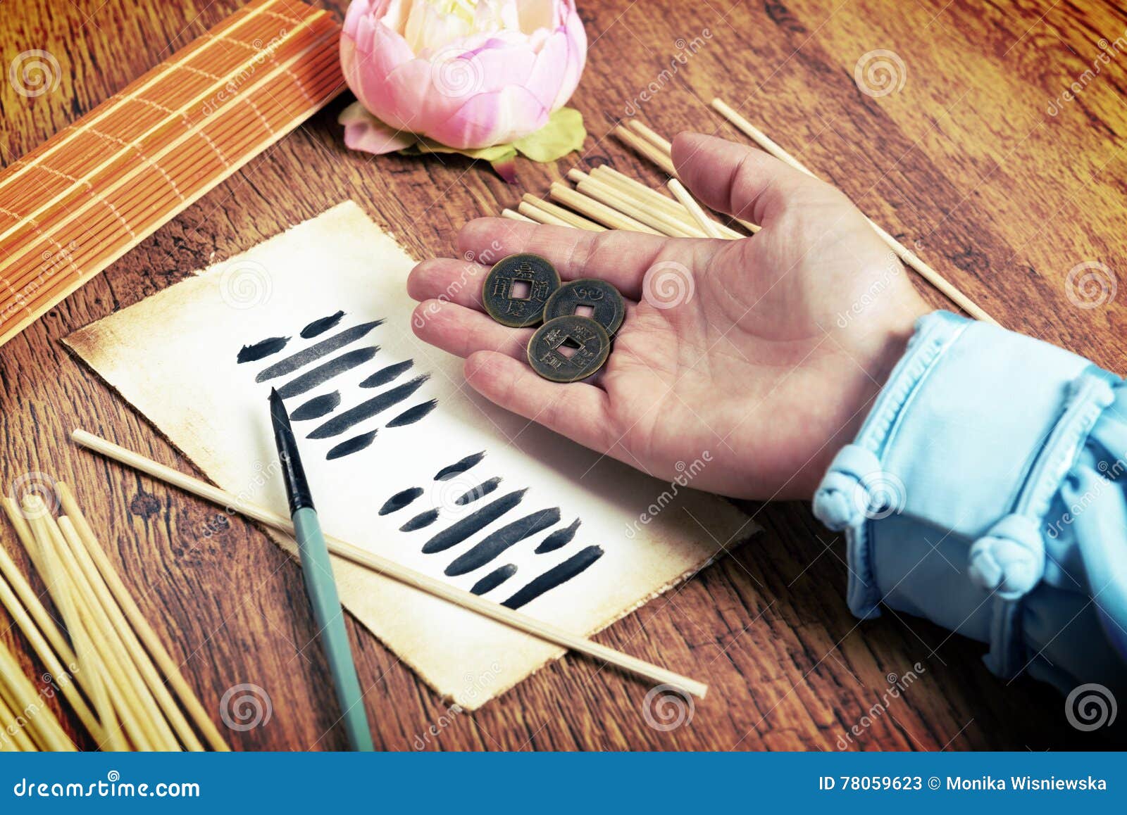 I ching ancient oracle stock image. Image of prosperity - 78059623