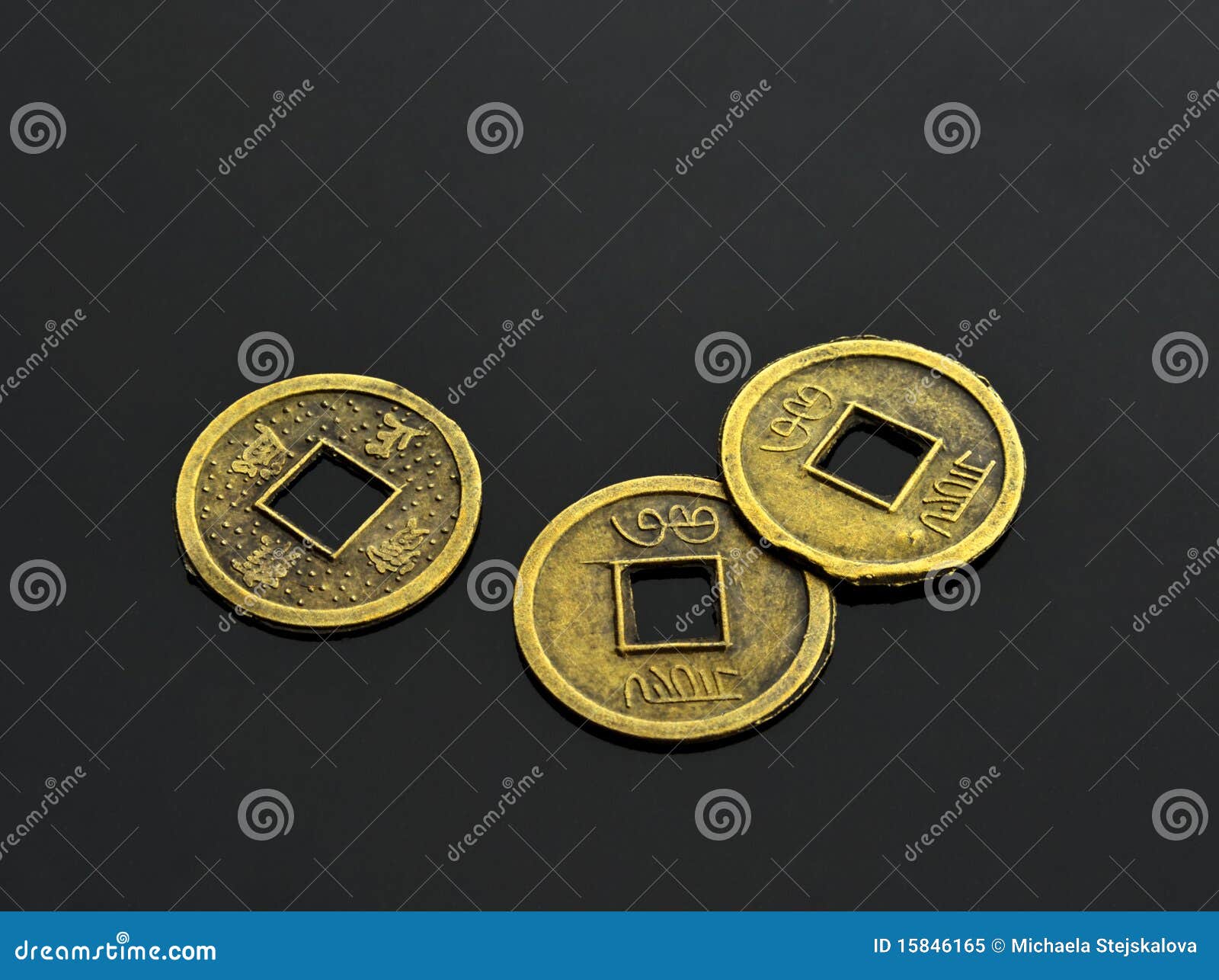 I CHing coins stock image. Image of grey, graving, east - 15846165