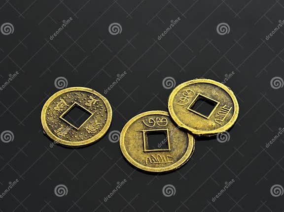 I CHing coins stock image. Image of grey, graving, east - 15846165