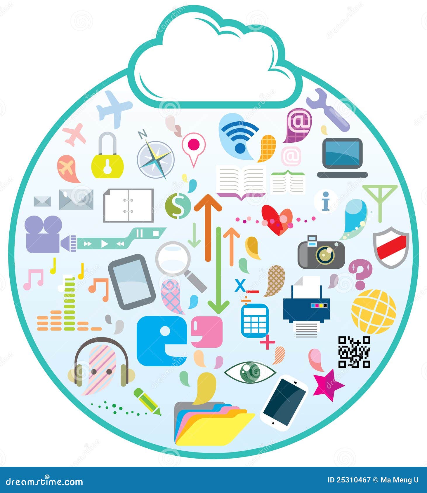 I Cloud Network element stock vector. Illustration of connection - 25310467