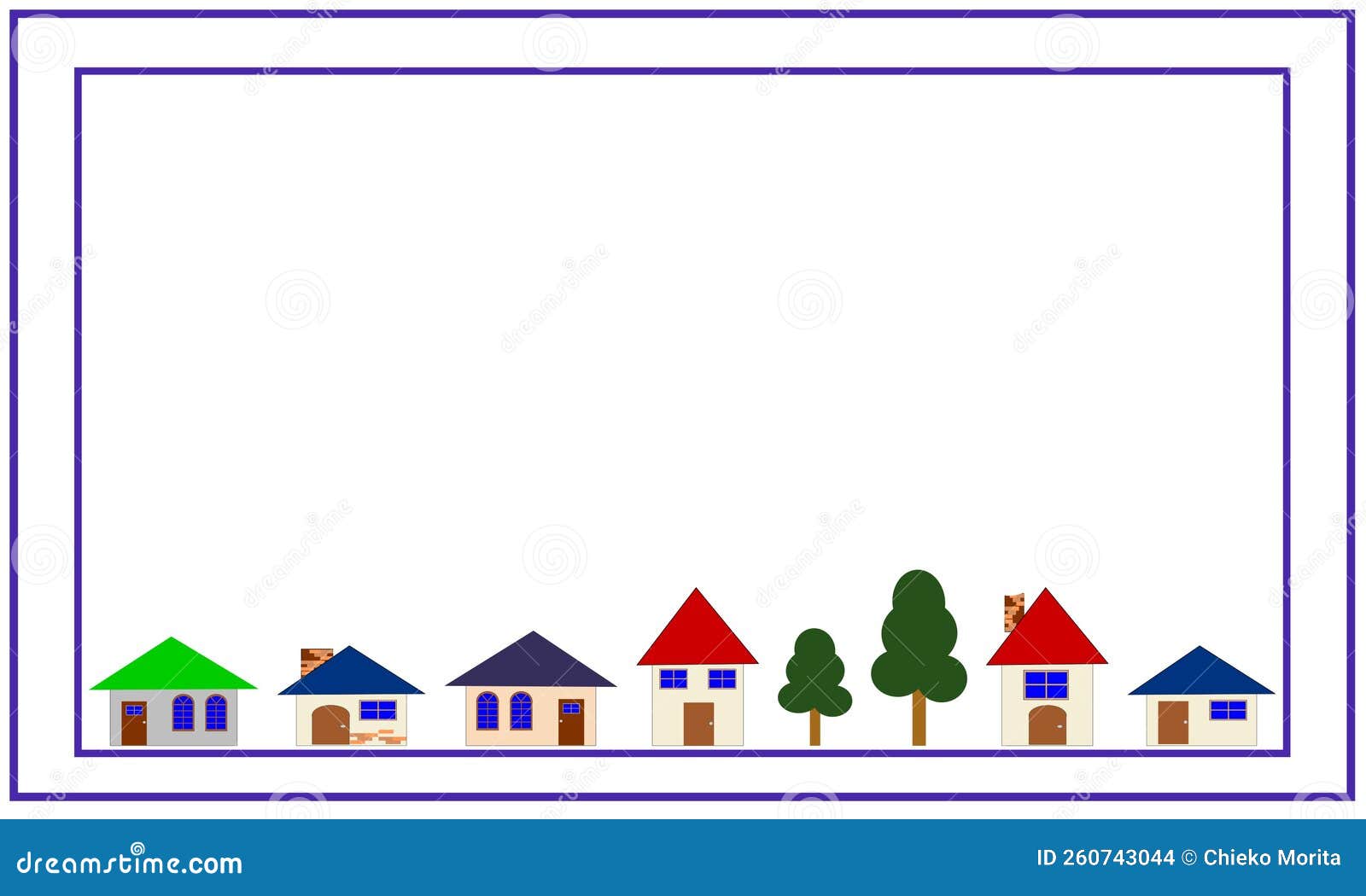 White Background and City Frame Stock Vector - Illustration of number ...