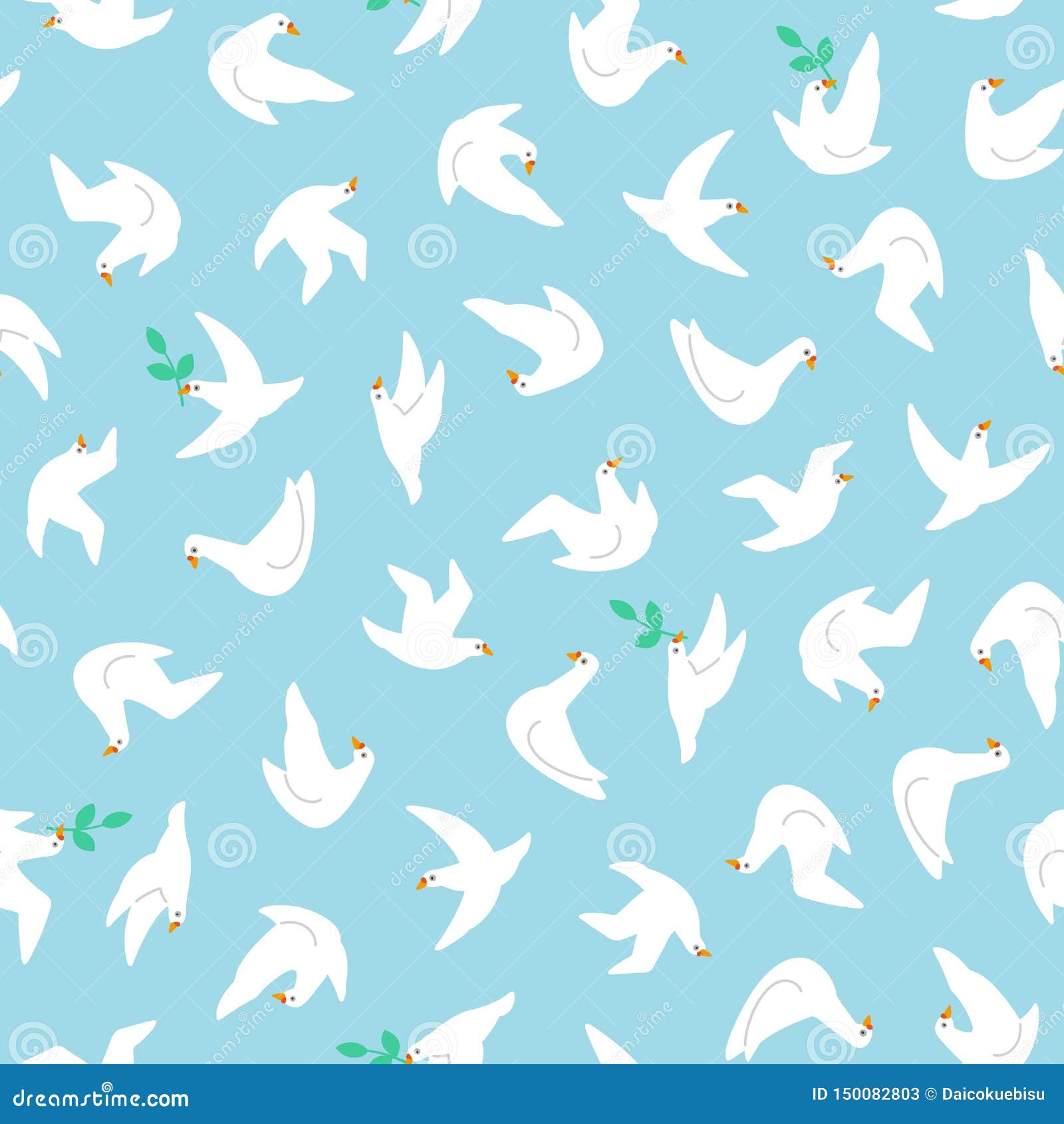 Pattern Material of a Simple Dove, Stock Vector - Illustration of ...