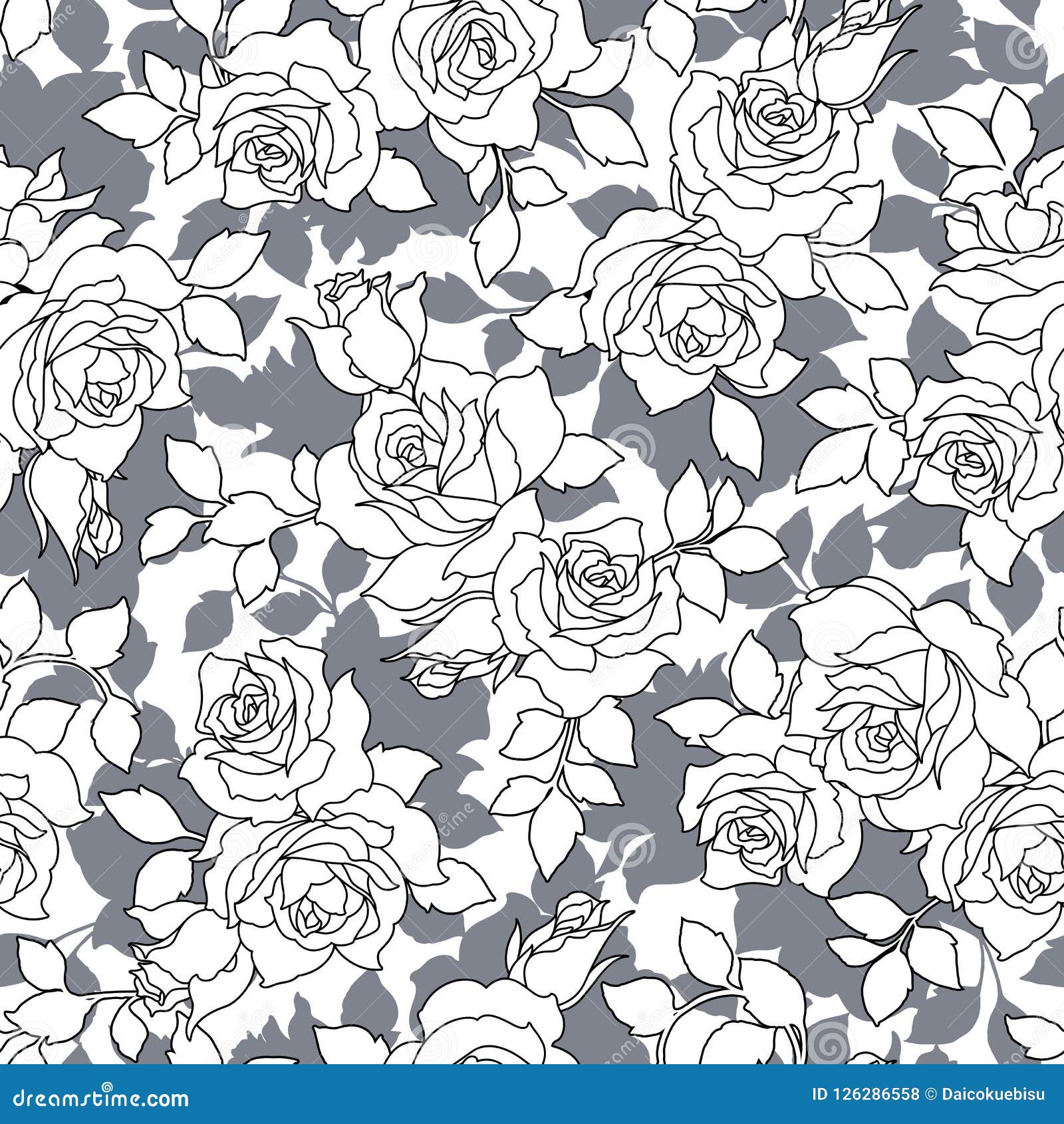 Pattern Illustration of a Beautiful Rose Stock Vector - Illustration of ...