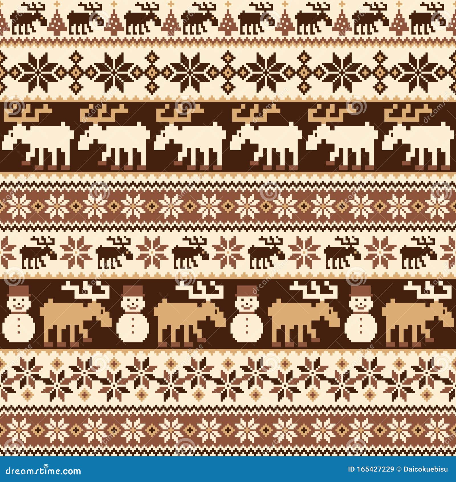 Seamless Pattern of the Good Nordic-style, Stock Vector - Illustration ...