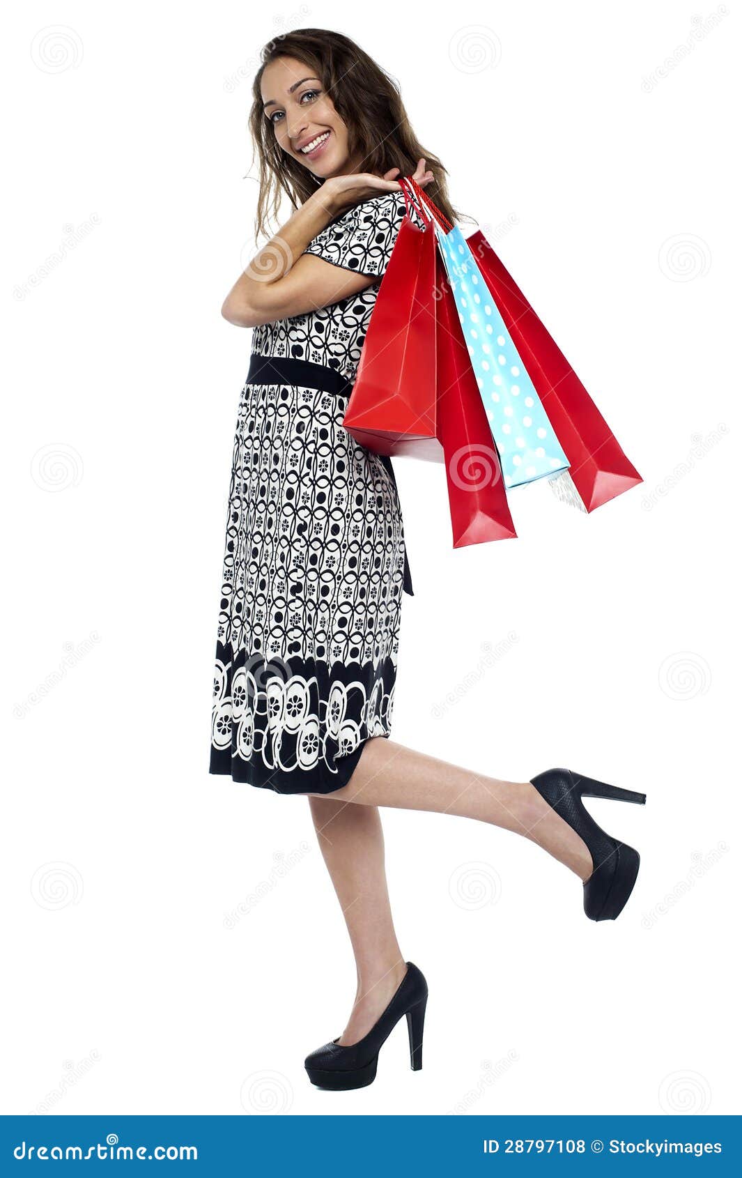 I am Done with My Shopping! Stock Photo - Image of carrying, female ...