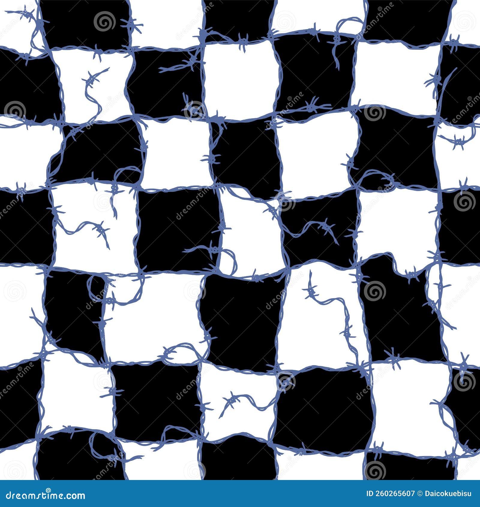 Seamlessly Continuous Barbed Wire Pattern, Stock Vector - Illustration ...