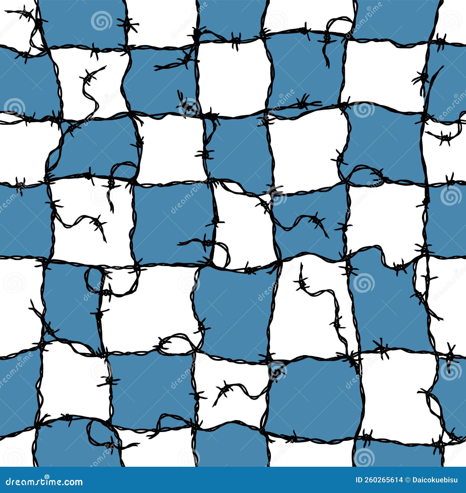 Seamlessly Continuous Barbed Wire Pattern, Stock Vector - Illustration ...