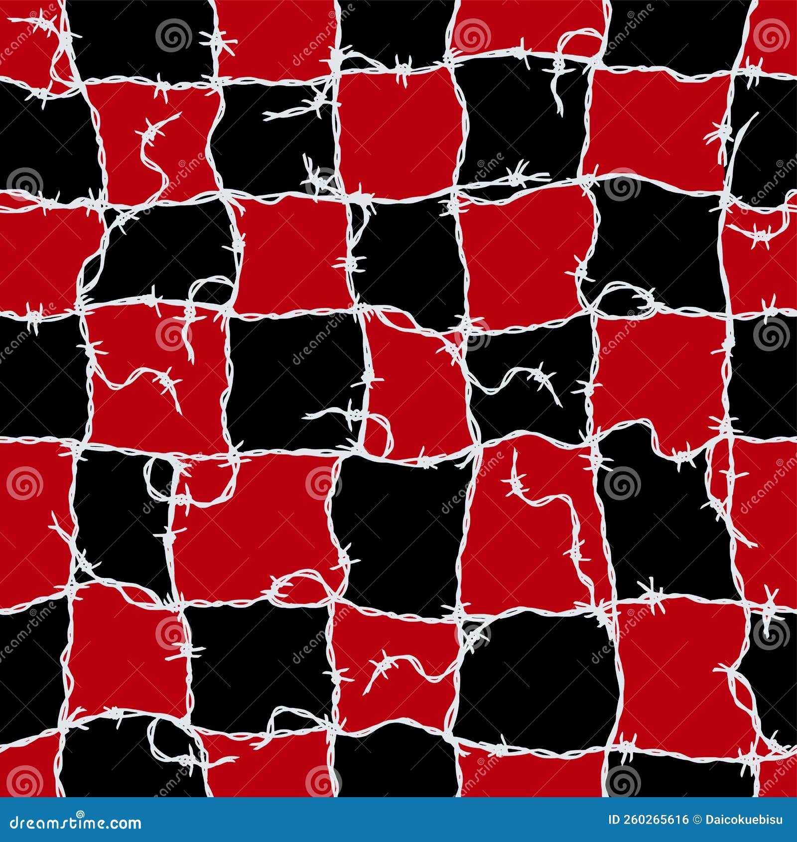 Seamlessly Continuous Barbed Wire Pattern, Stock Vector - Illustration ...