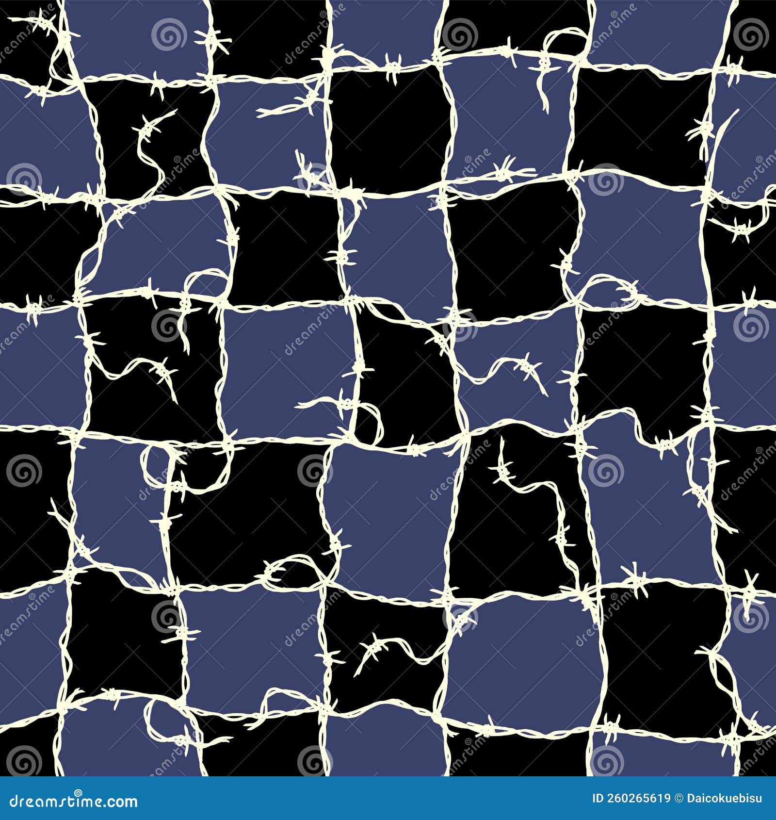 Seamlessly Continuous Barbed Wire Pattern, Stock Vector - Illustration ...