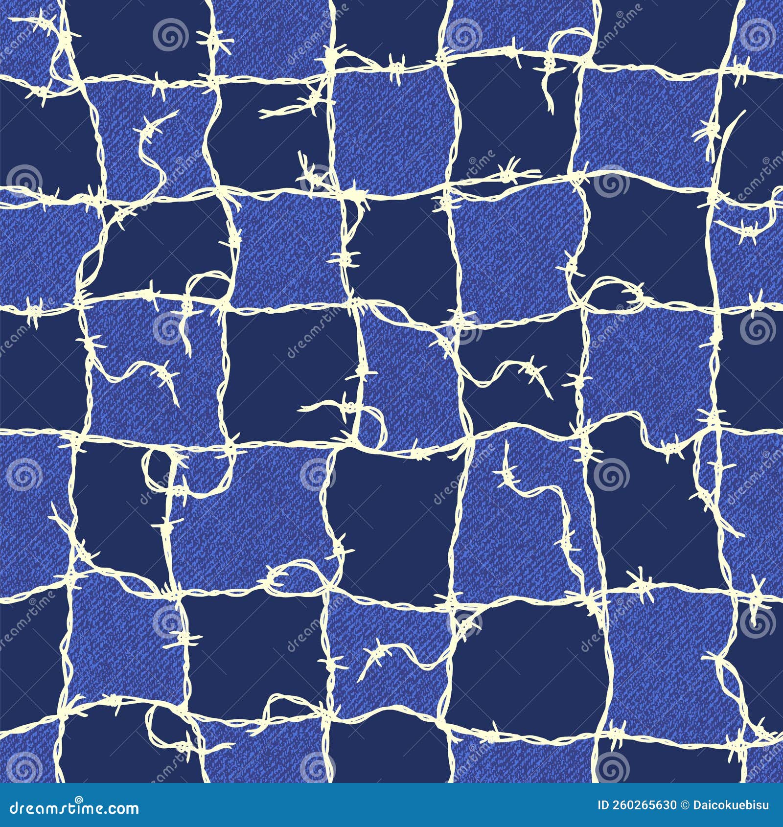 Seamlessly Continuous Barbed Wire Pattern, Stock Vector - Illustration ...