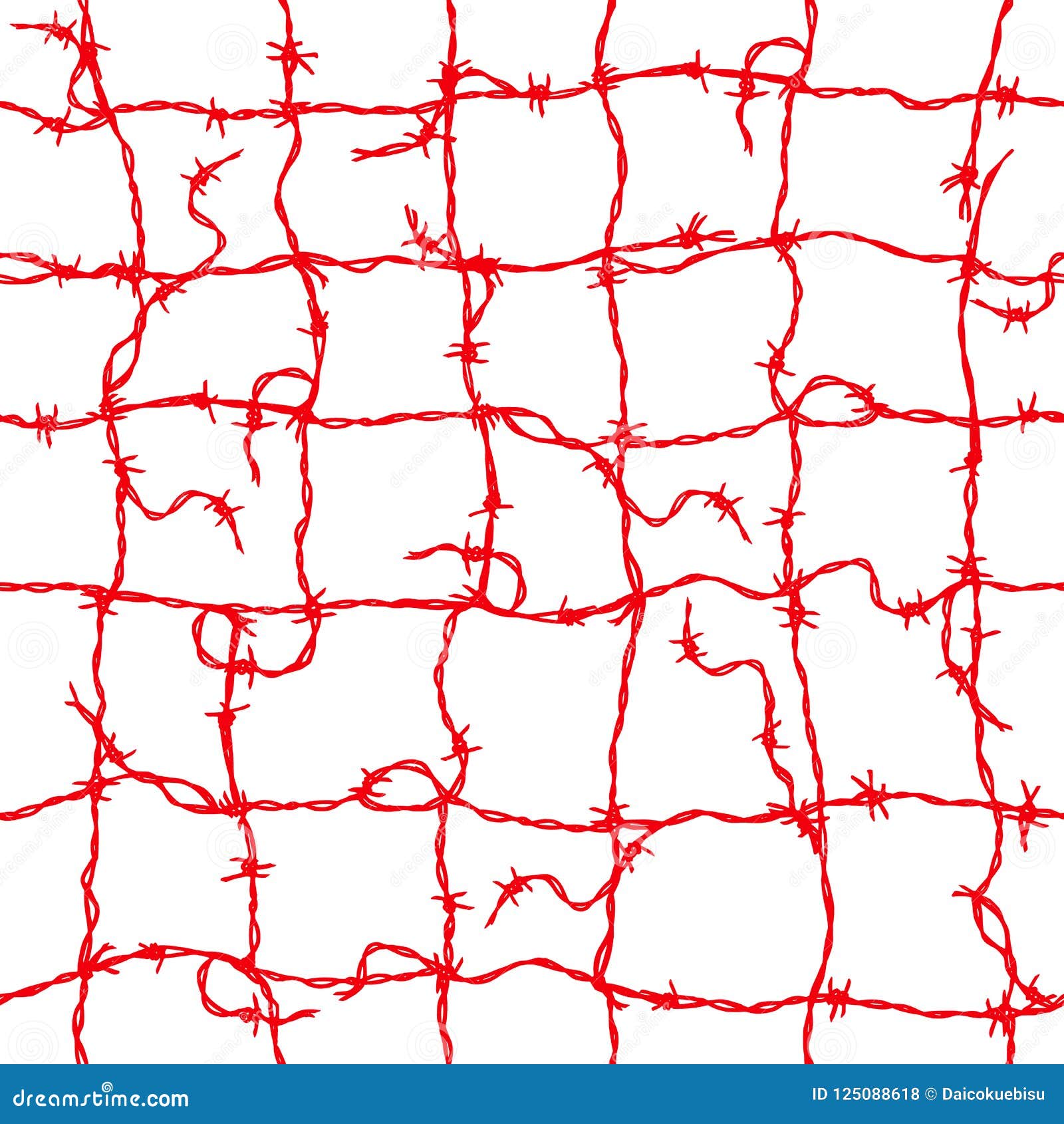 Pattern of the Barbed Wire, Stock Illustration - Illustration of steel ...