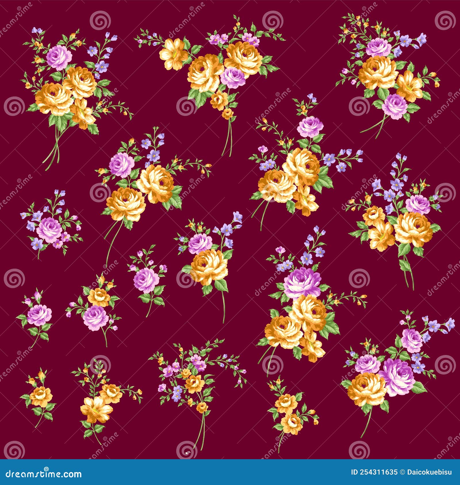 Beautiful Rose Illustration Material Collection, Stock Vector ...