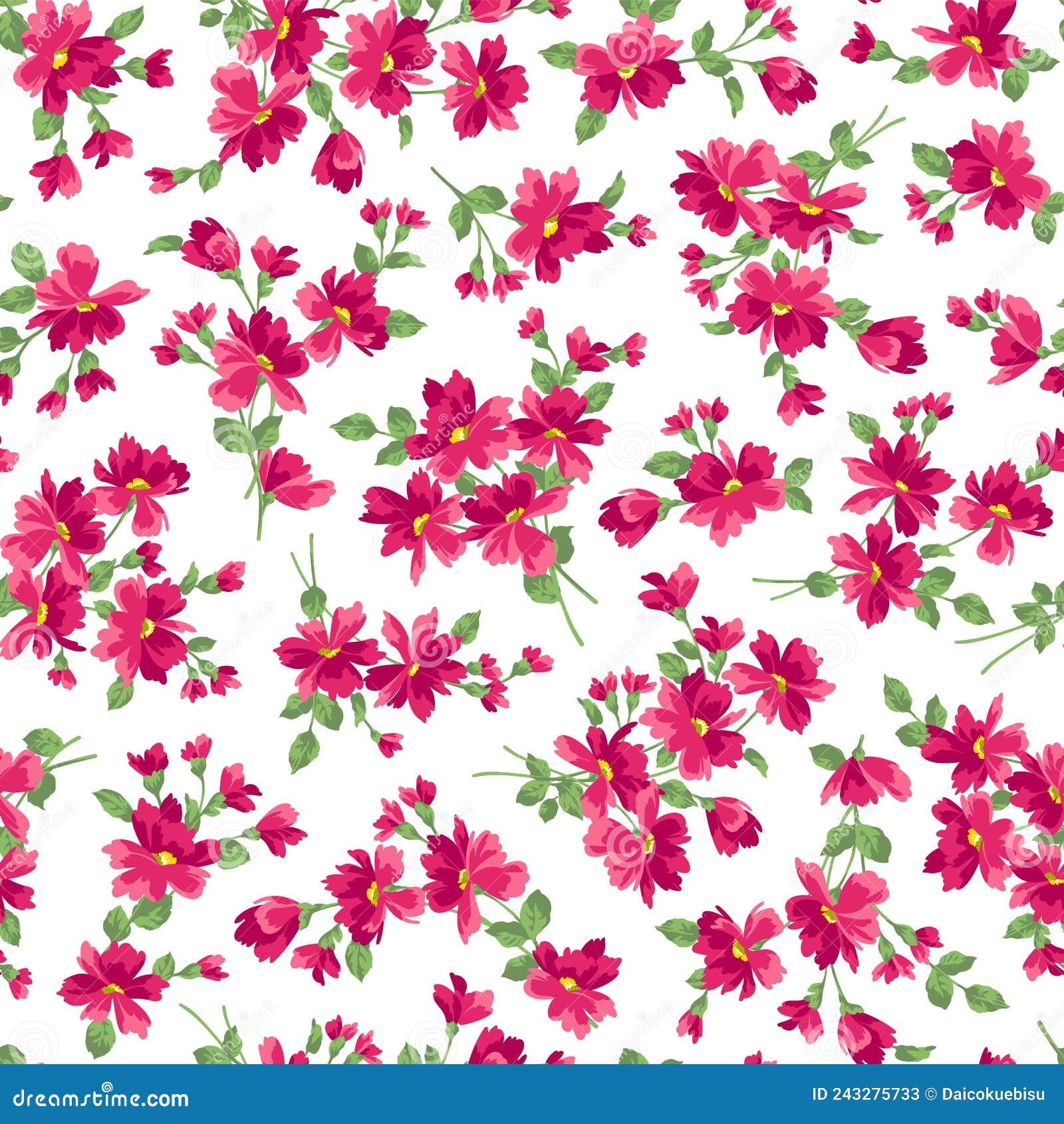 Seamless and Impressive Cute Floral Pattern, Stock Vector ...