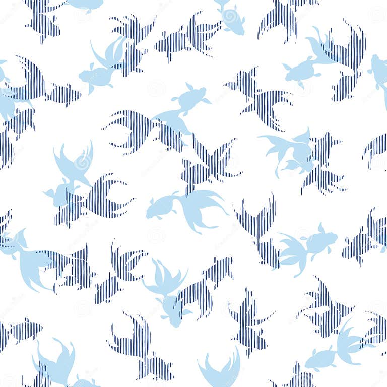 Japanese Style and Elegant Goldfish Pattern, Stock Vector ...