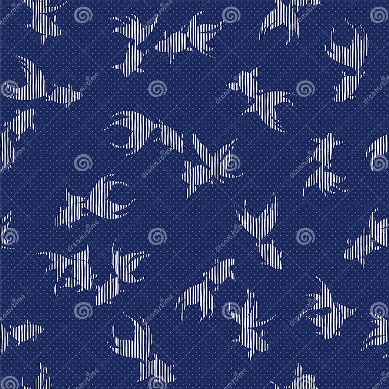 Japanese Style and Elegant Goldfish Pattern, Stock Vector ...