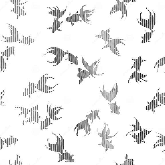 Japanese Style and Elegant Goldfish Pattern, Stock Vector ...