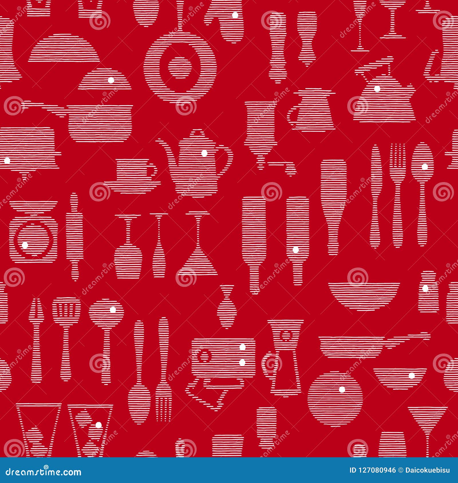 Pattern of the Kitchen Utensil, Stock Vector - Illustration of texture ...