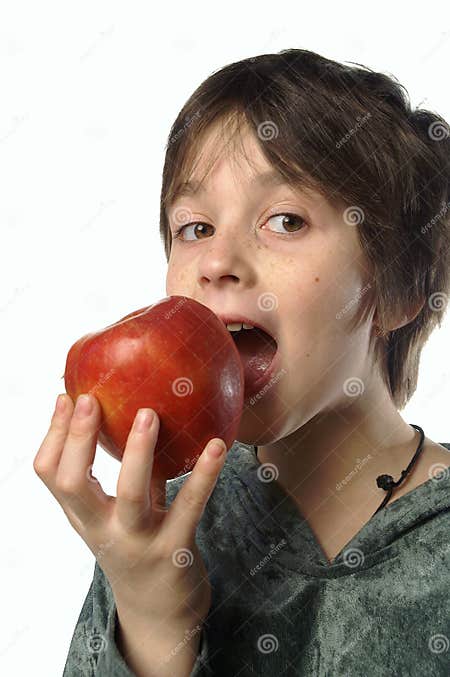 I am eating an apple stock image. Image of food, hold - 1727899