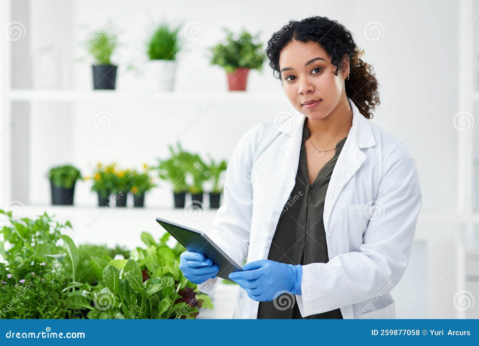 I Enjoy Studying and Observing Nature. a Scientist Using a Digital ...