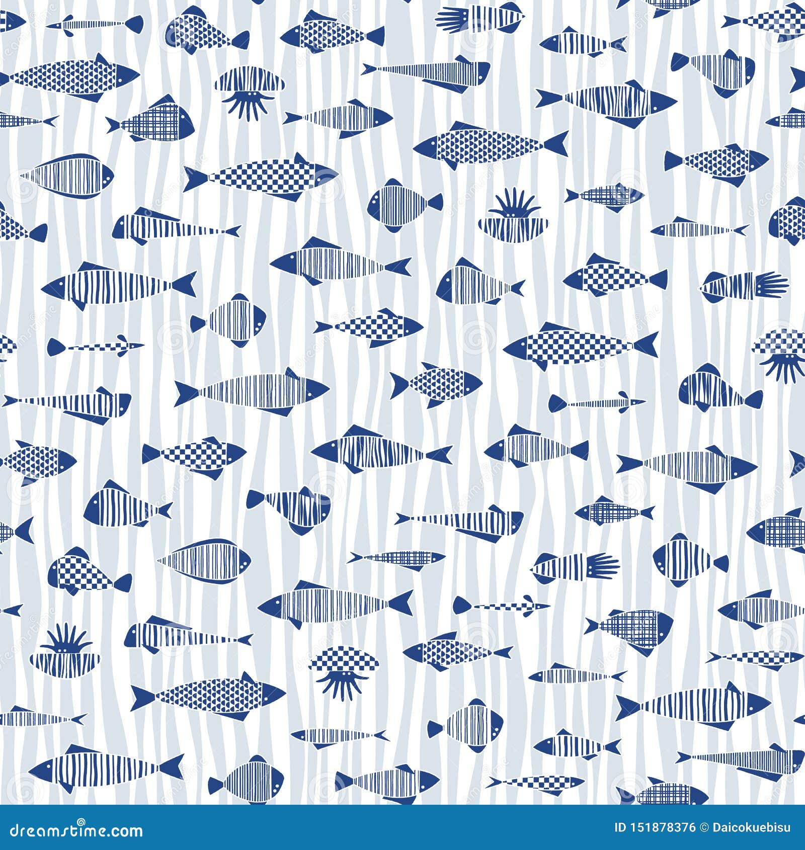 Pattern of the Fish of a Pretty Graphic Design, Stock Vector ...