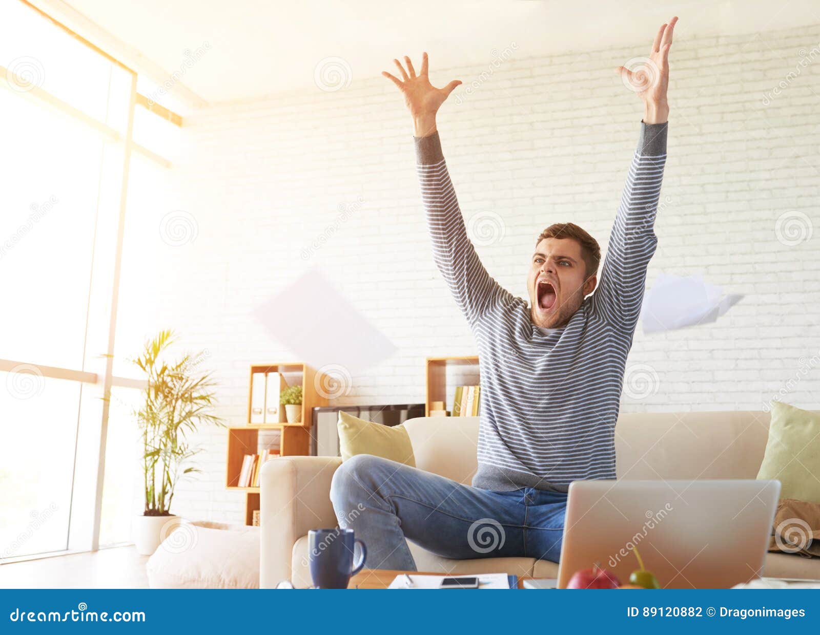 I am fed up with it stock photo. Image of working, home - 89120882