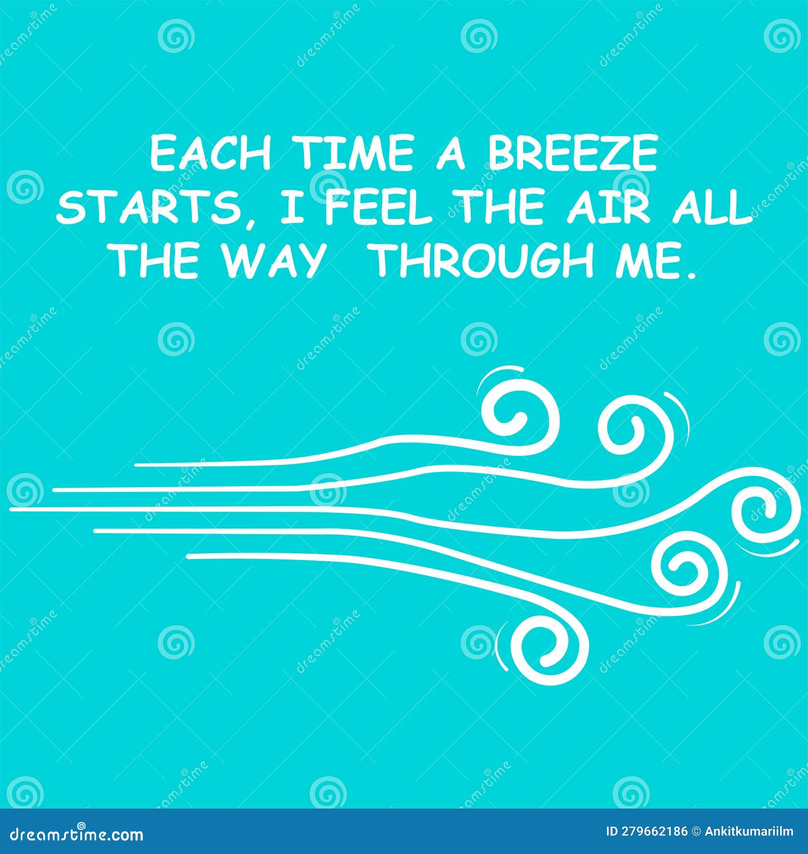 I FEEL the AIR Vector Illustration Graphical Representation Stock ...