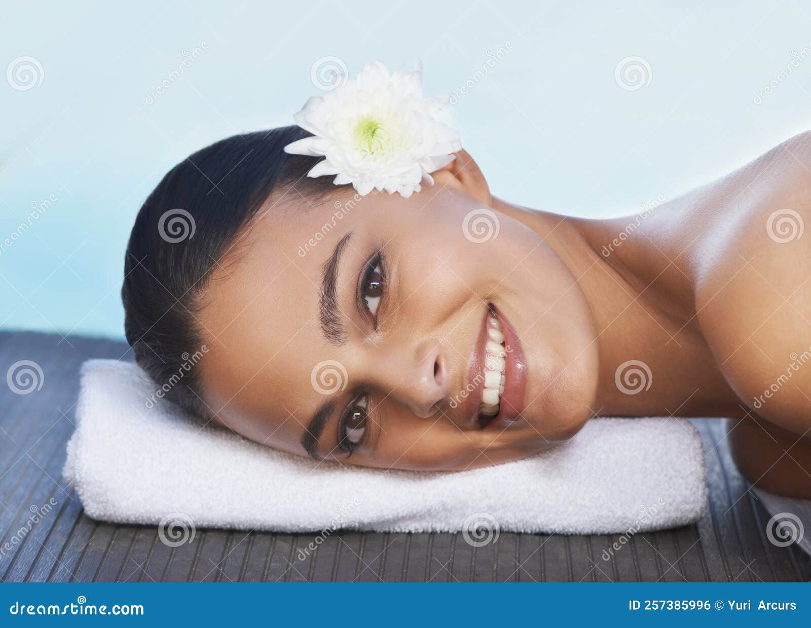 I Feel Rejuvenated. a Smiling Beauty Spending a Day at the Spa. Stock ...