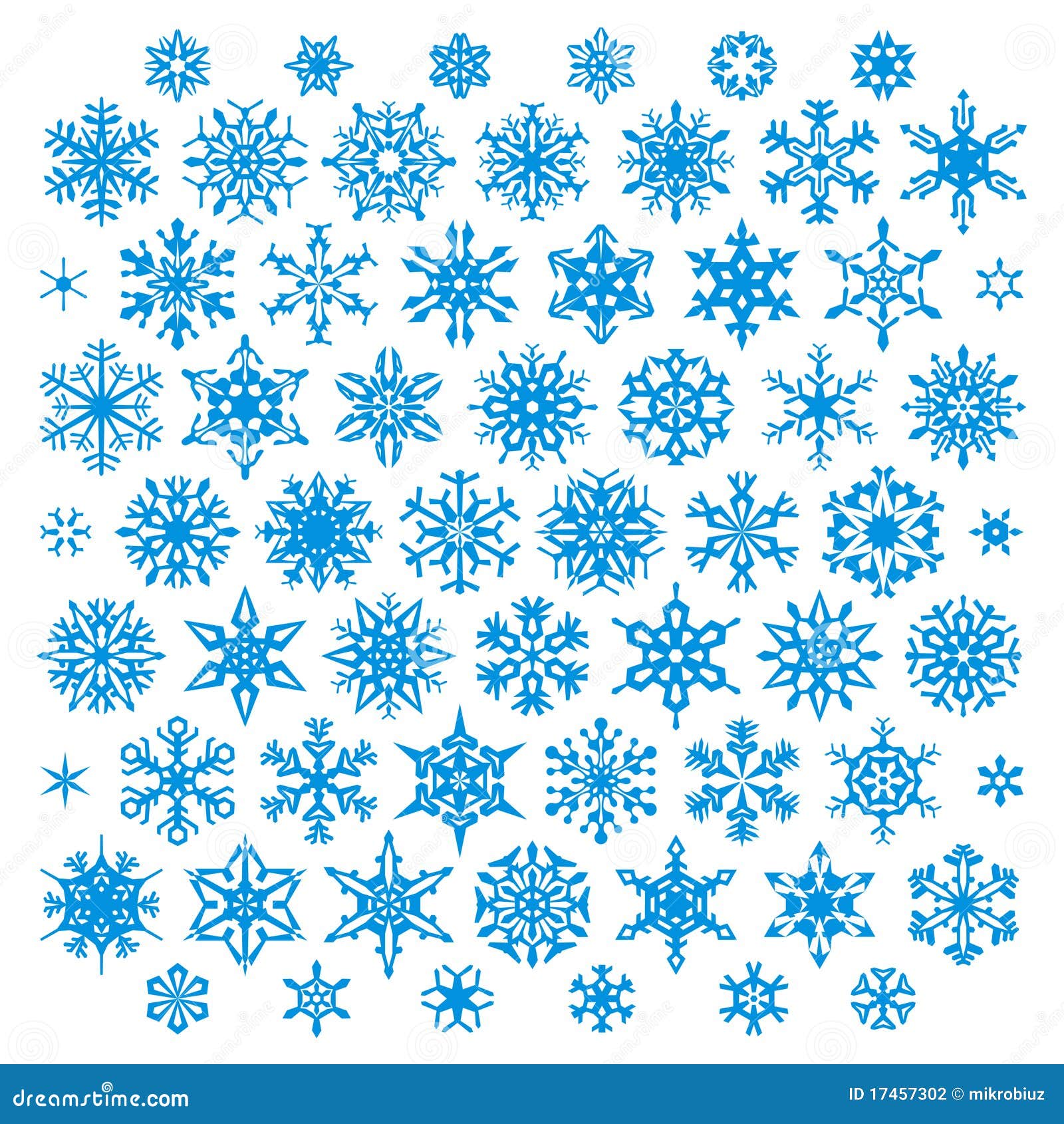 I Fiocchi Di Neve Vector L'insieme Illustrazione Vettoriale ...