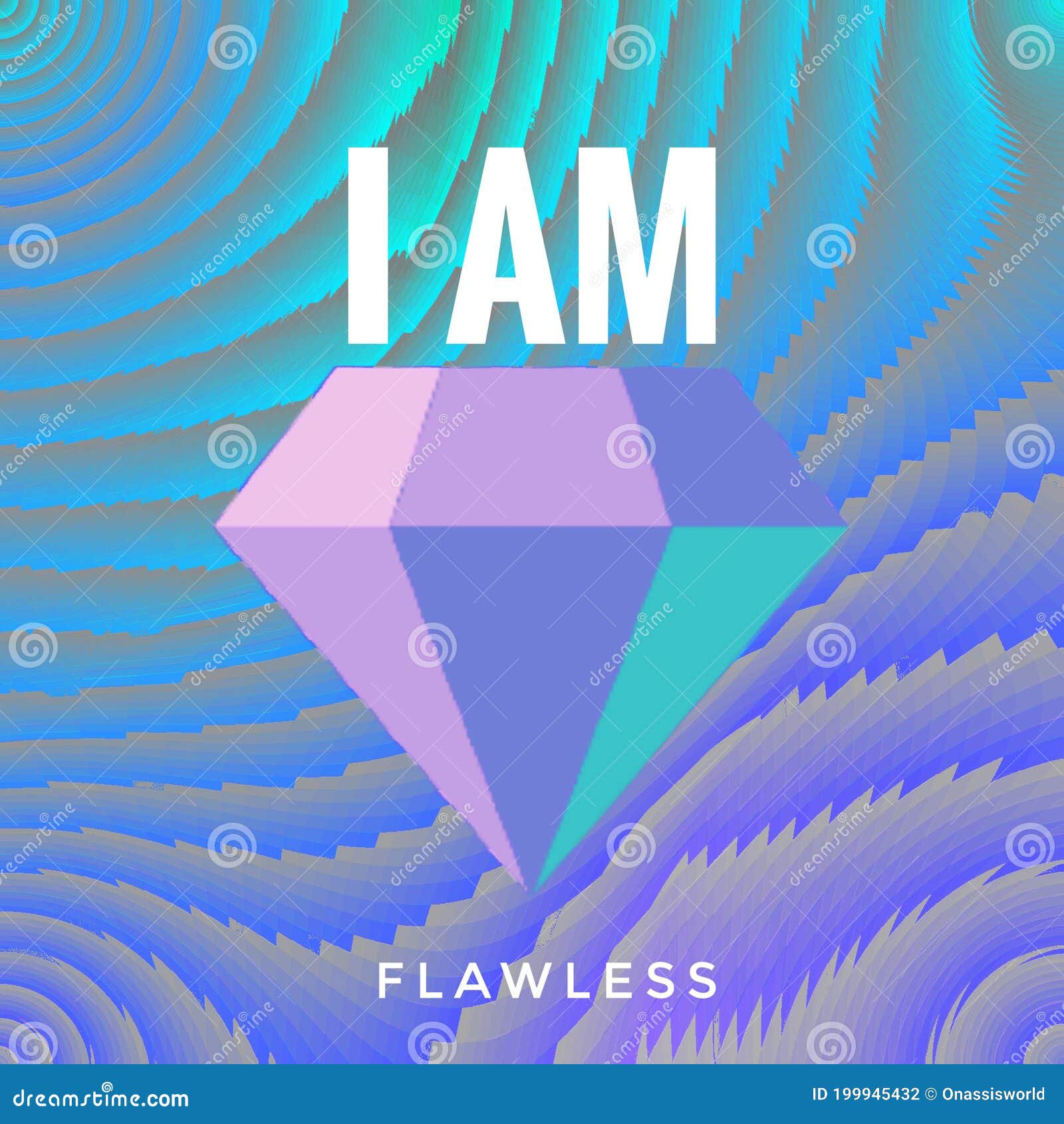 I am Flawless Diamond Abstract Background Stock Illustration ...