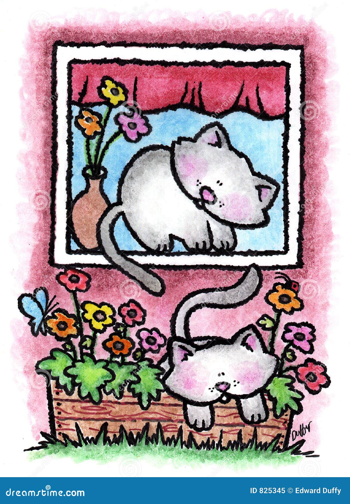 I gattini illustrazione di stock. Illustrazione di amici - 825345