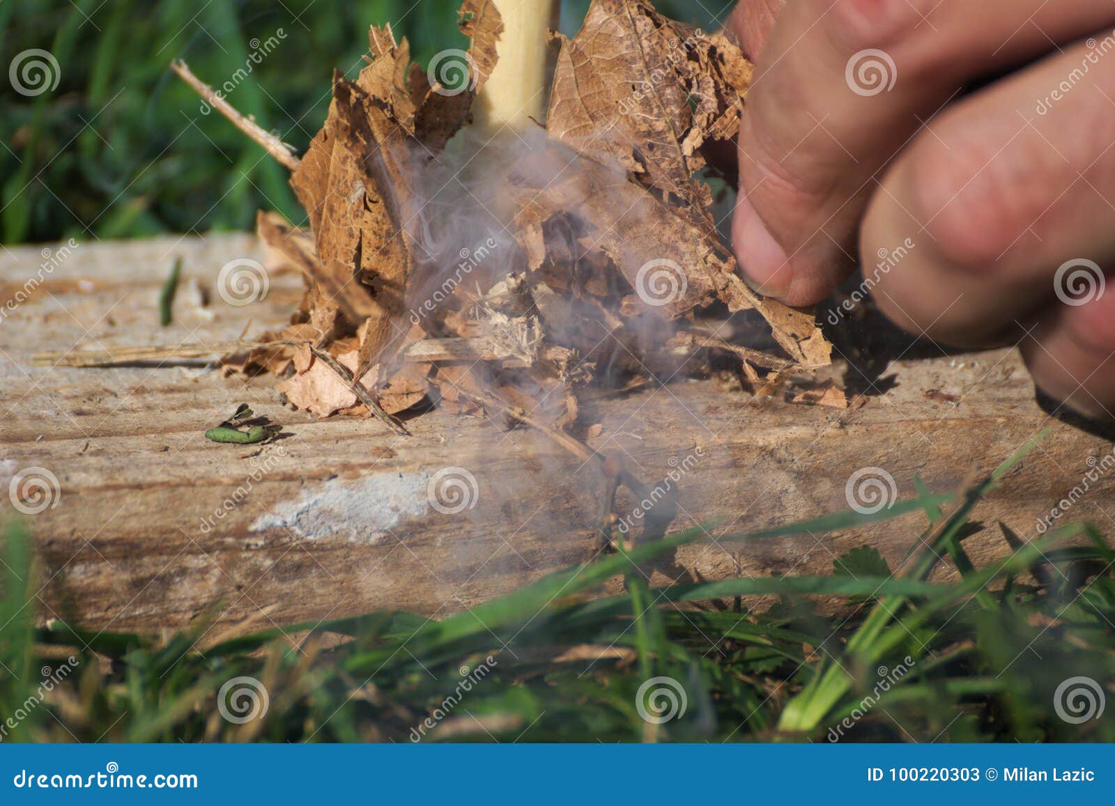 Generate Fire with Friction Stock Image - Image of pressure, success ...