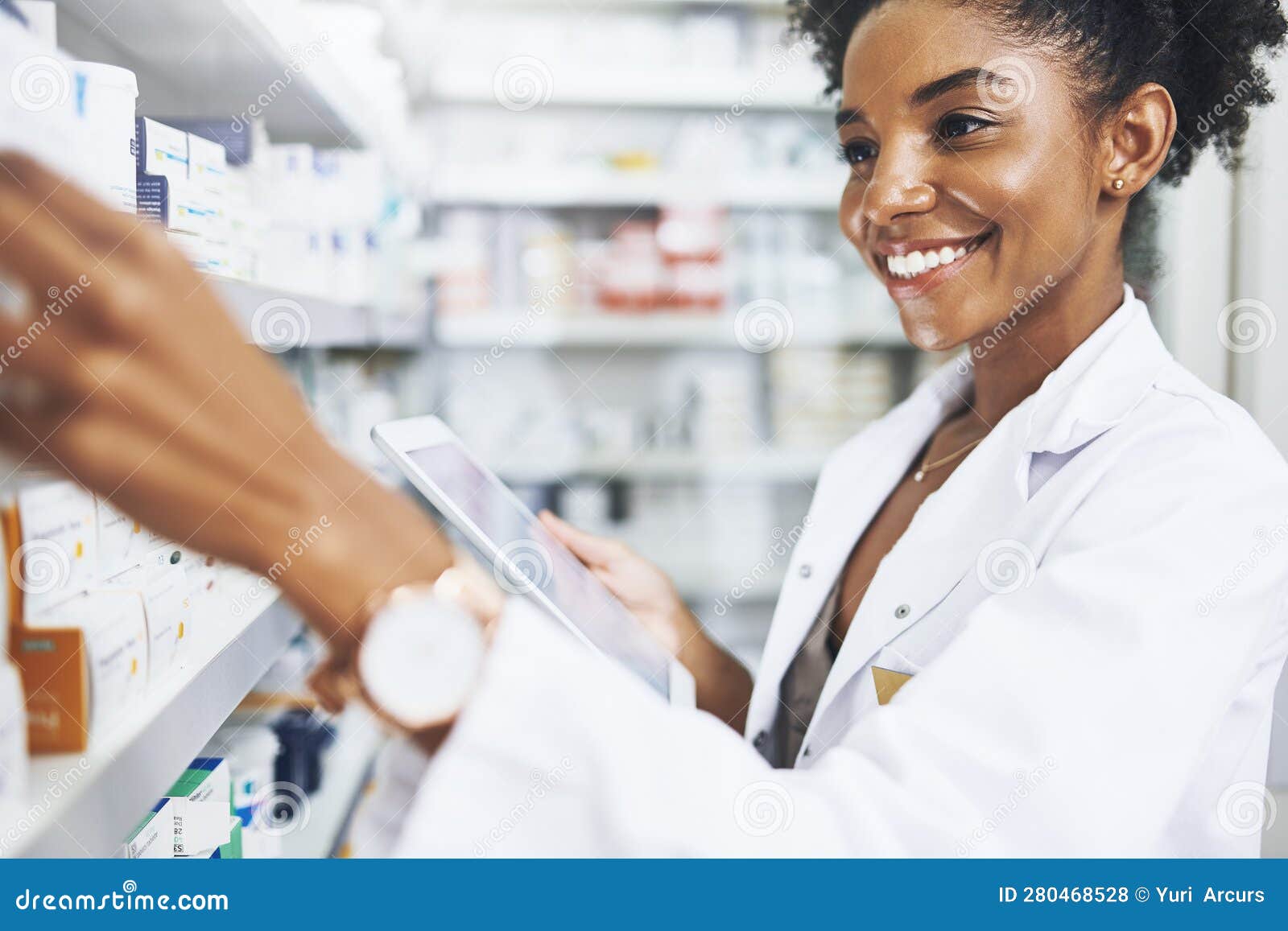 I Get Things Done Faster by Doing it Digitally. a Pharmacist Using a ...