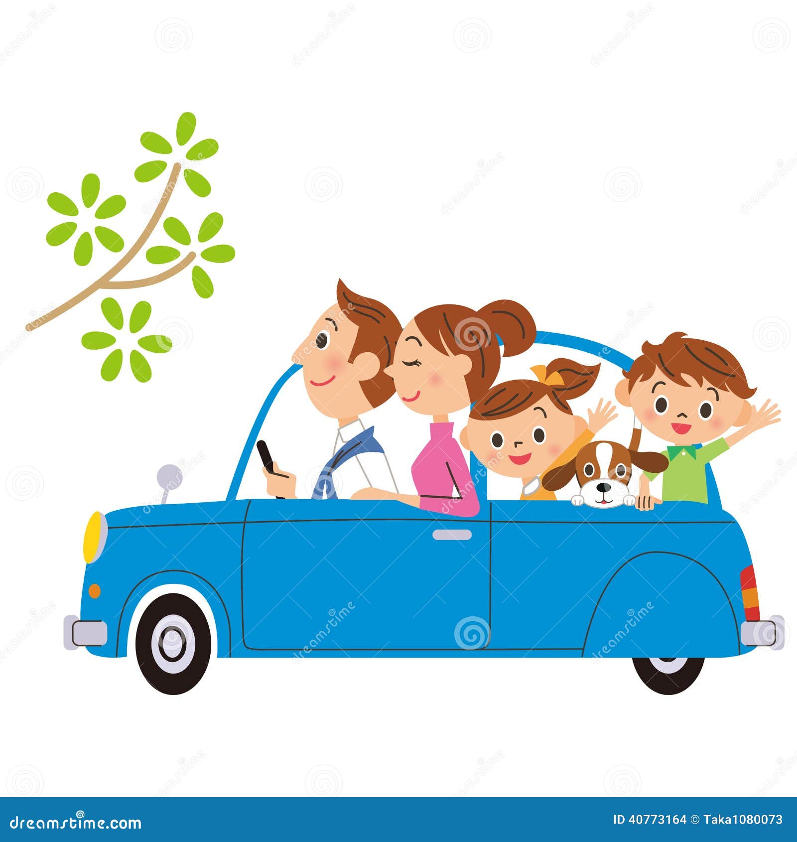 I Go for a Drive in, Families Stock Vector - Illustration of shopping ...