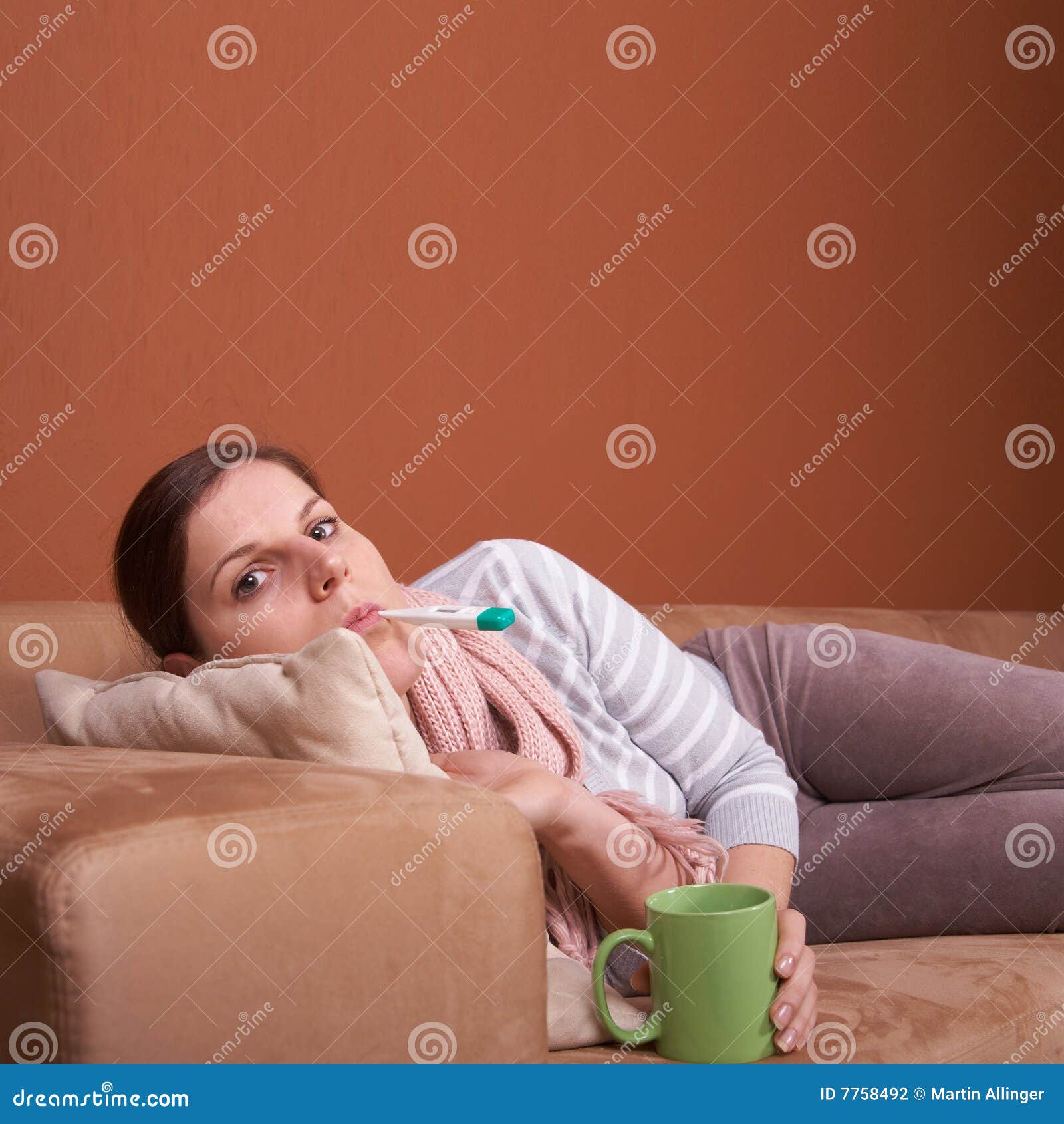 I got fever stock photo. Image of beauty, adult, beautiful - 7758492