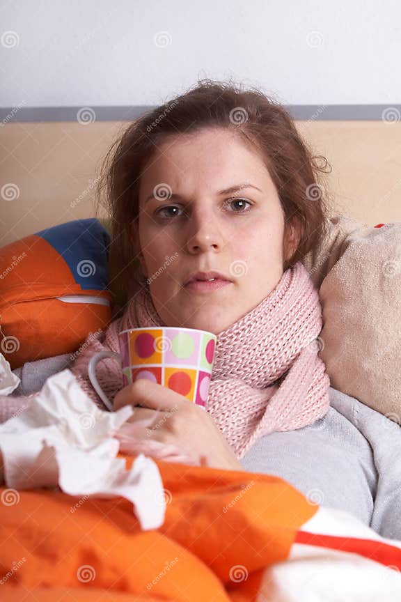 I got fever stock photo. Image of illness, bedroom, hair - 7954312