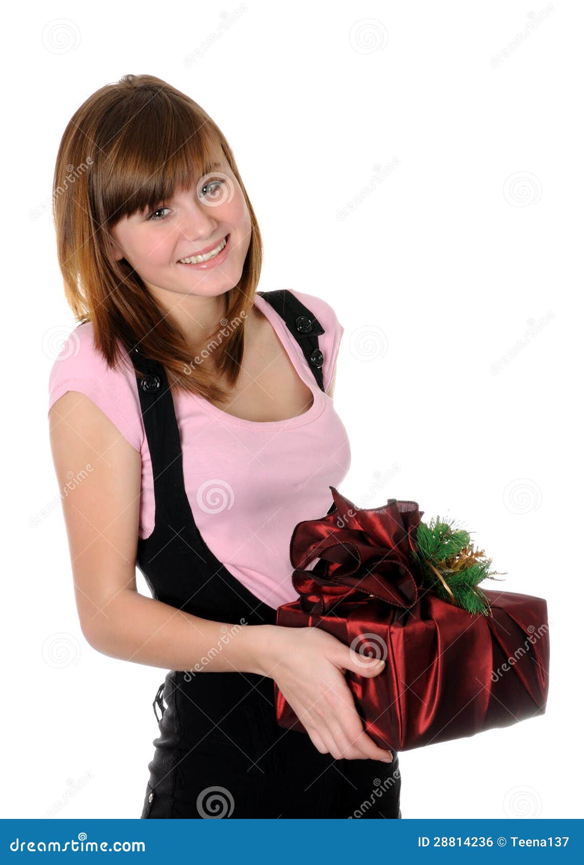 I got a gift! stock photo. Image of european, caucasian - 28814236
