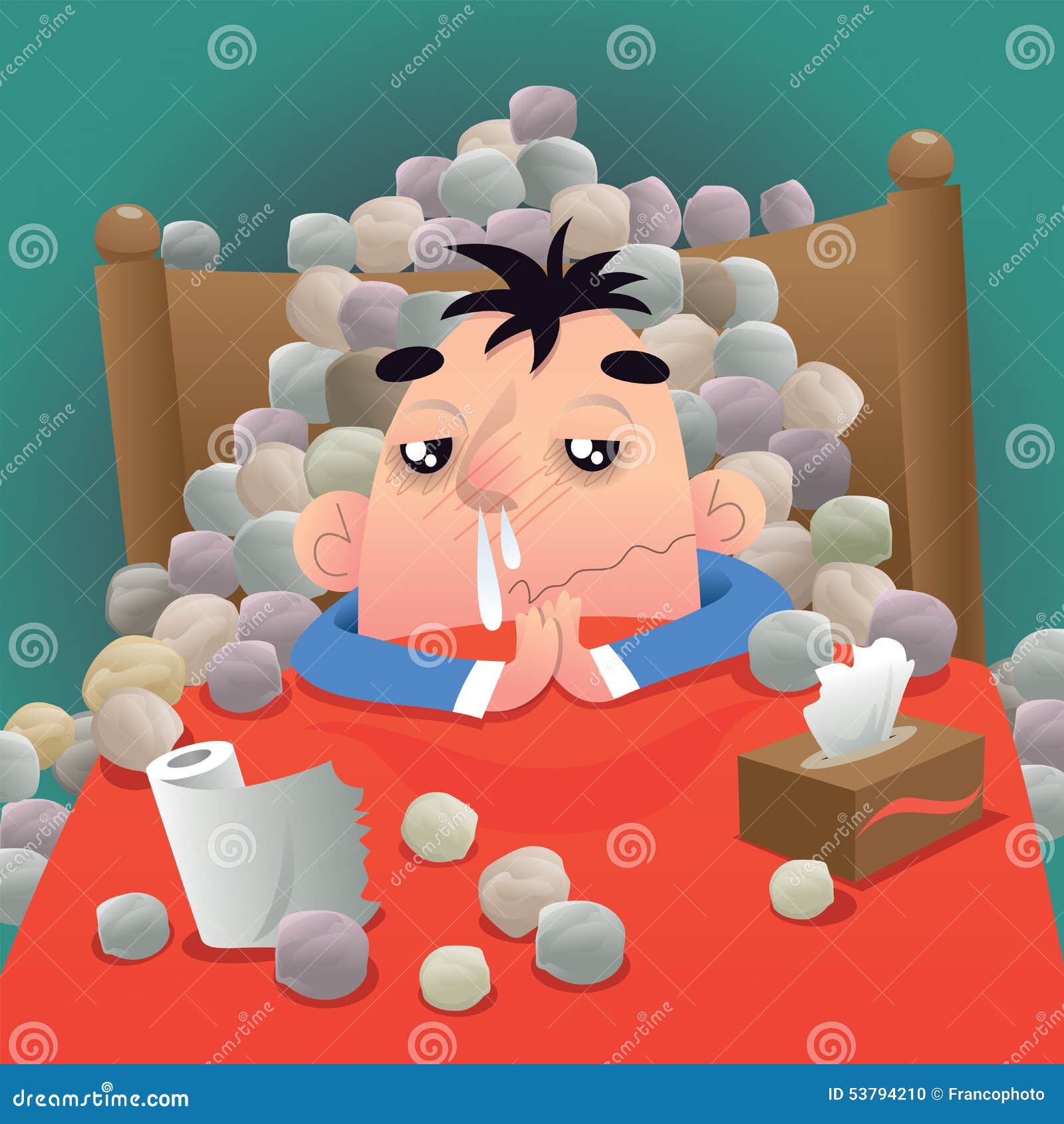 Runny Nose, Congestion Line Icon. Nasal Sick, Inflammation, Pain ...